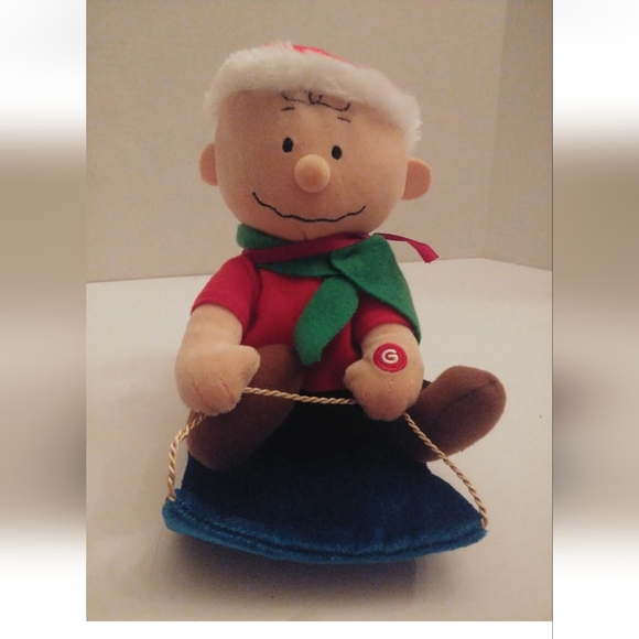 Gemmy | Holiday | Gemmy Animated Charlie Brown On Sled 9 Plays Theme ...